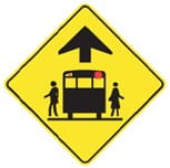 School Bus Stop Ahead Signs | Putting up Road Signs | Government of ...