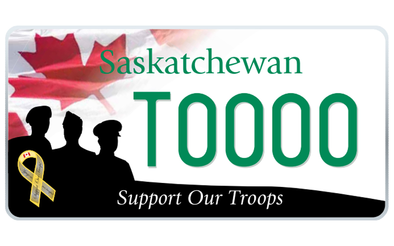 Support Our Troops Licence Plate Now Available in Saskatchewan | News ...